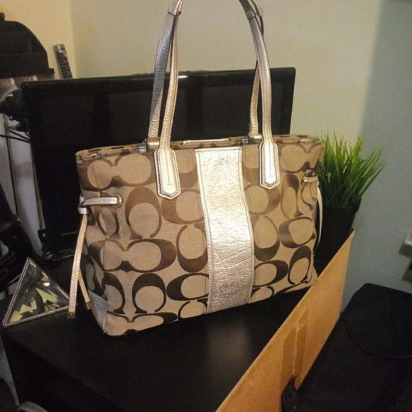 Coach | Bags | Coach Chelsea Signature Stripe Charlie Tote Bag | Poshmark
